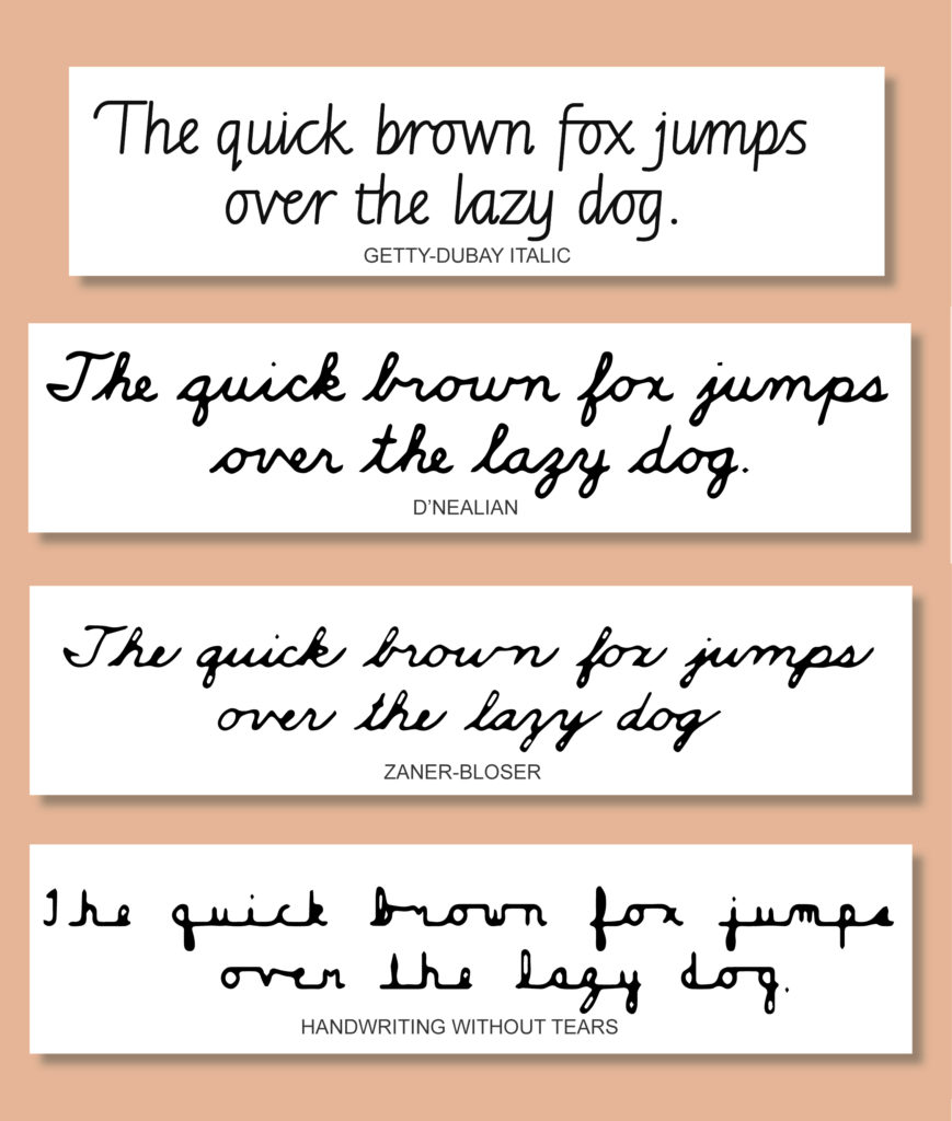 Style Comparison - Handwriting Success