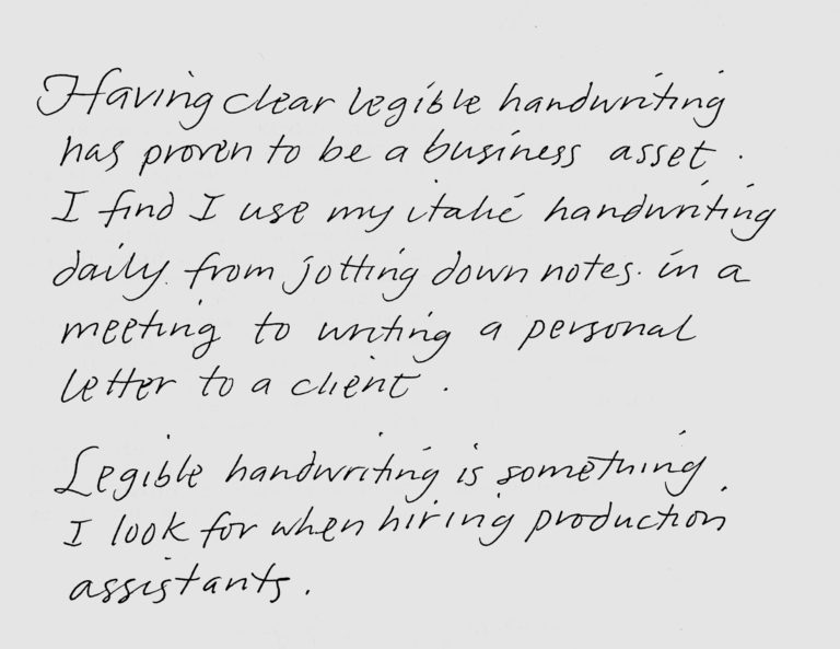 Italic Examples - Handwriting Success